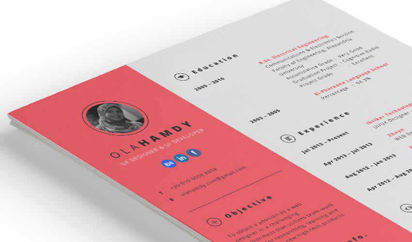 10 Free Professional Adobe InDesign Resume Templates Free PHP