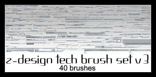 20 Free Technology Brush Sets for Adobe Photoshop
