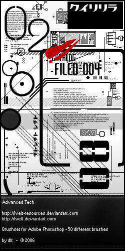 20 Free Technology Brush Sets for Adobe Photoshop