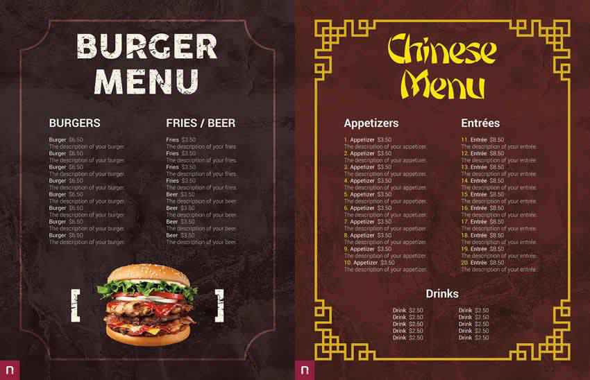 15 Free Restaurant Coffee Shop Menu Templates