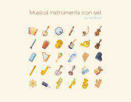 The Free Musical Instrument Icon Set in PNG & SVG Formats